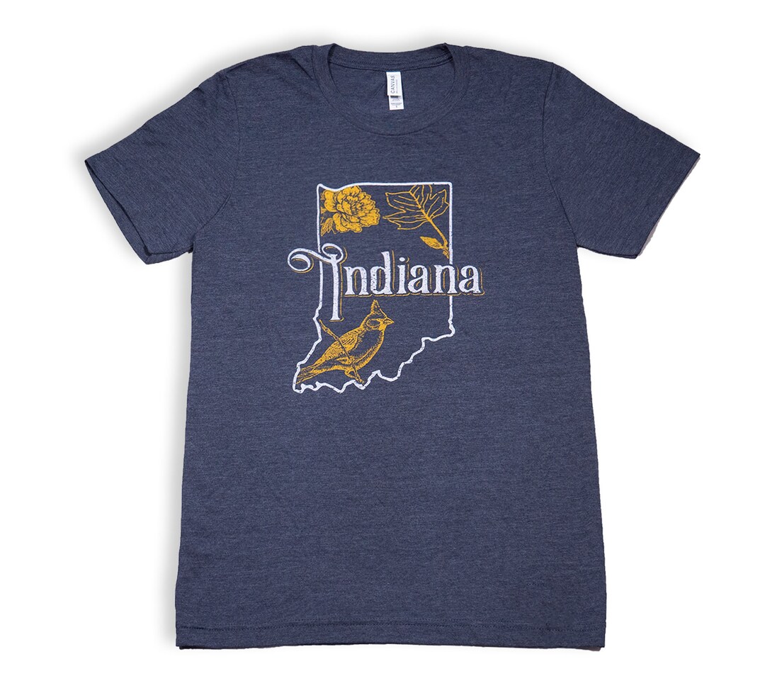 Official Indiana State T-shirt, Long Sleeve Tee and Hoodies-state Bird ...