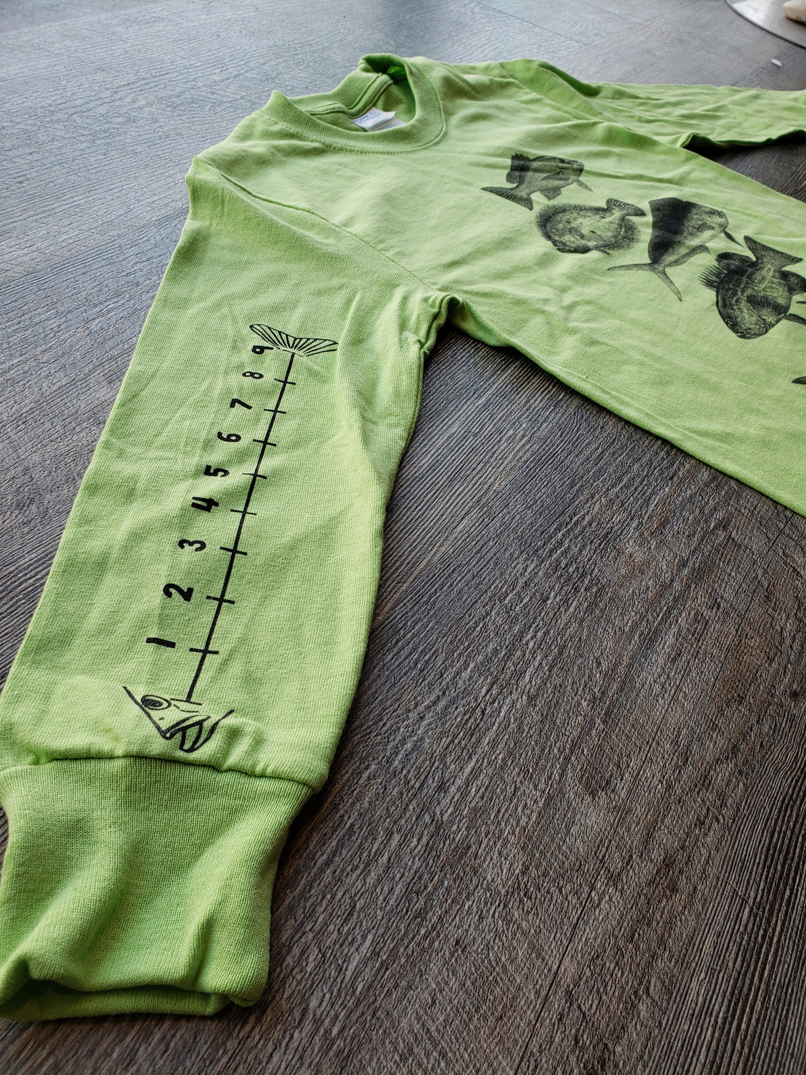 Kids Ocean Fishing Shirt With Ruler to Measure Fish Youth - Etsy