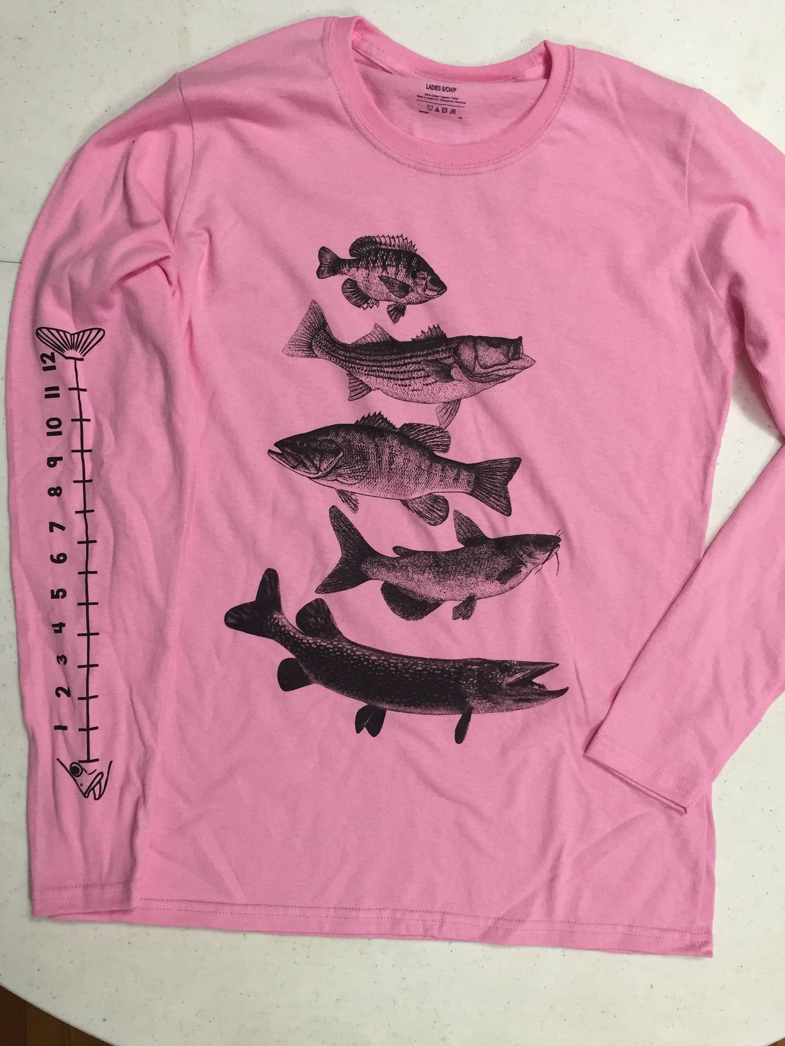 Women's Fish fishing Shirt With Ruler to Measure Fish - Etsy