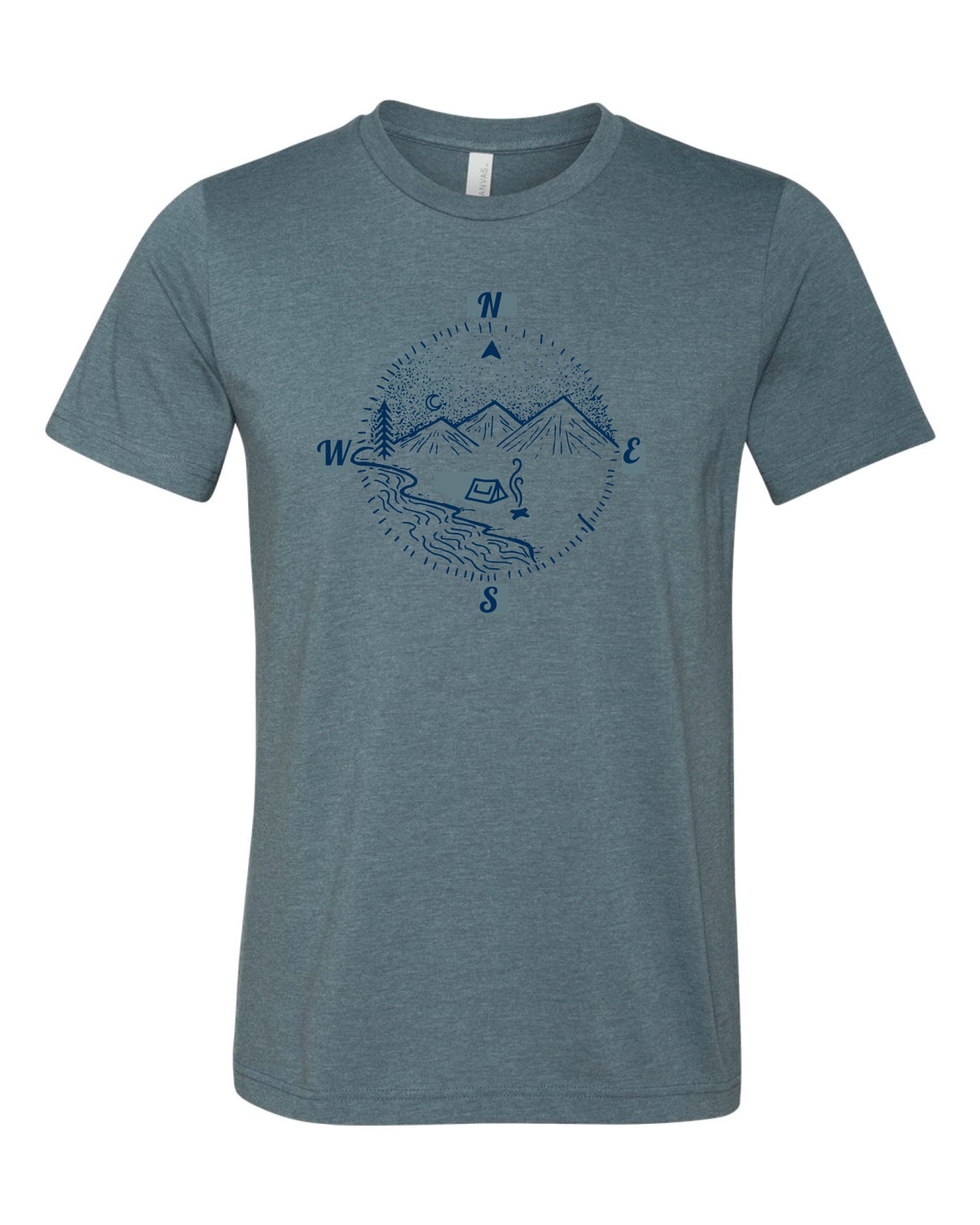 Camping Compass T-shirt | Etsy