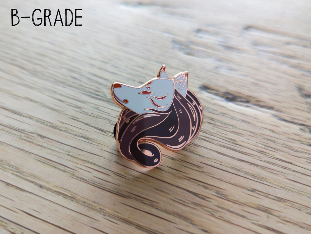 B-GRADE - Kitsune - Hard Enamel Pin - Etsy