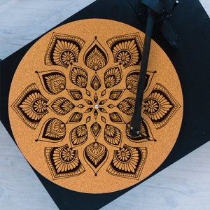 Scatter Mandala Turntable Slipmat - Cork Turntable Mat - DJ Slip Mat - Etsy
