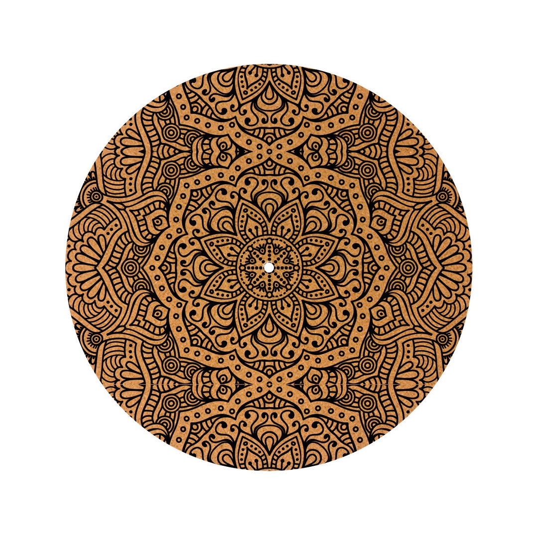 Mandala Turntable Slipmat Cork Turntable Mat DJ Slip Mat - Etsy