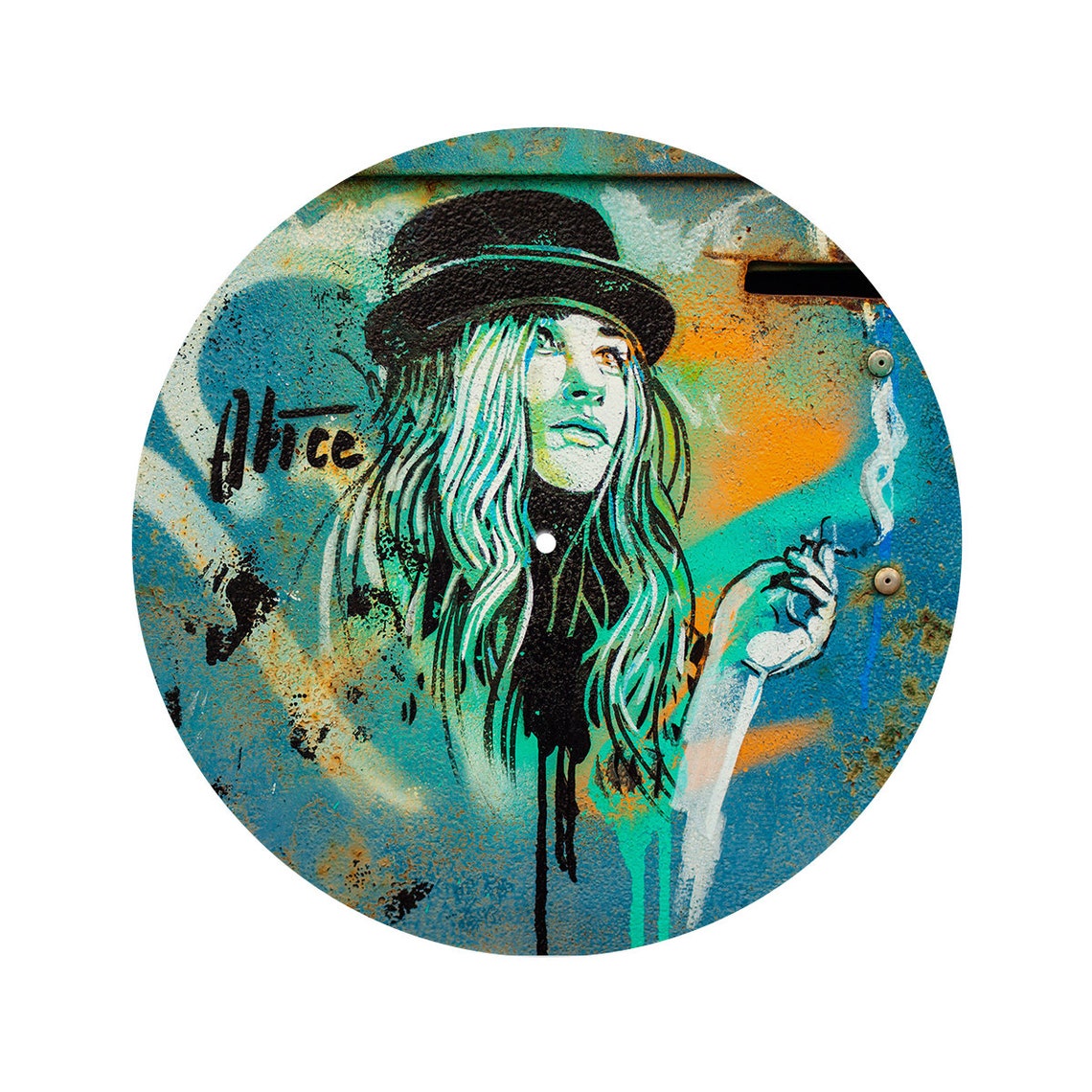 Alice Street Art Tie Dye Vinyl DJ Slipmat / Turntable SLIP MATS ...