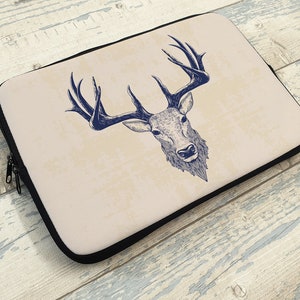 Deer Stag Head Antlers Laptop Sleeve, Laptop Case, Laptop Sleeve ...