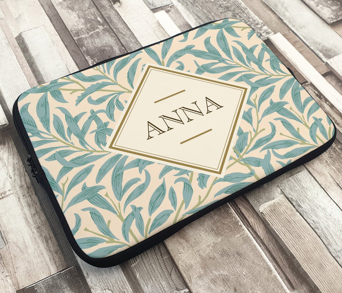 Vintage Floral Pattern Laptop Sleeve Name Laptop Case Device - Etsy UK