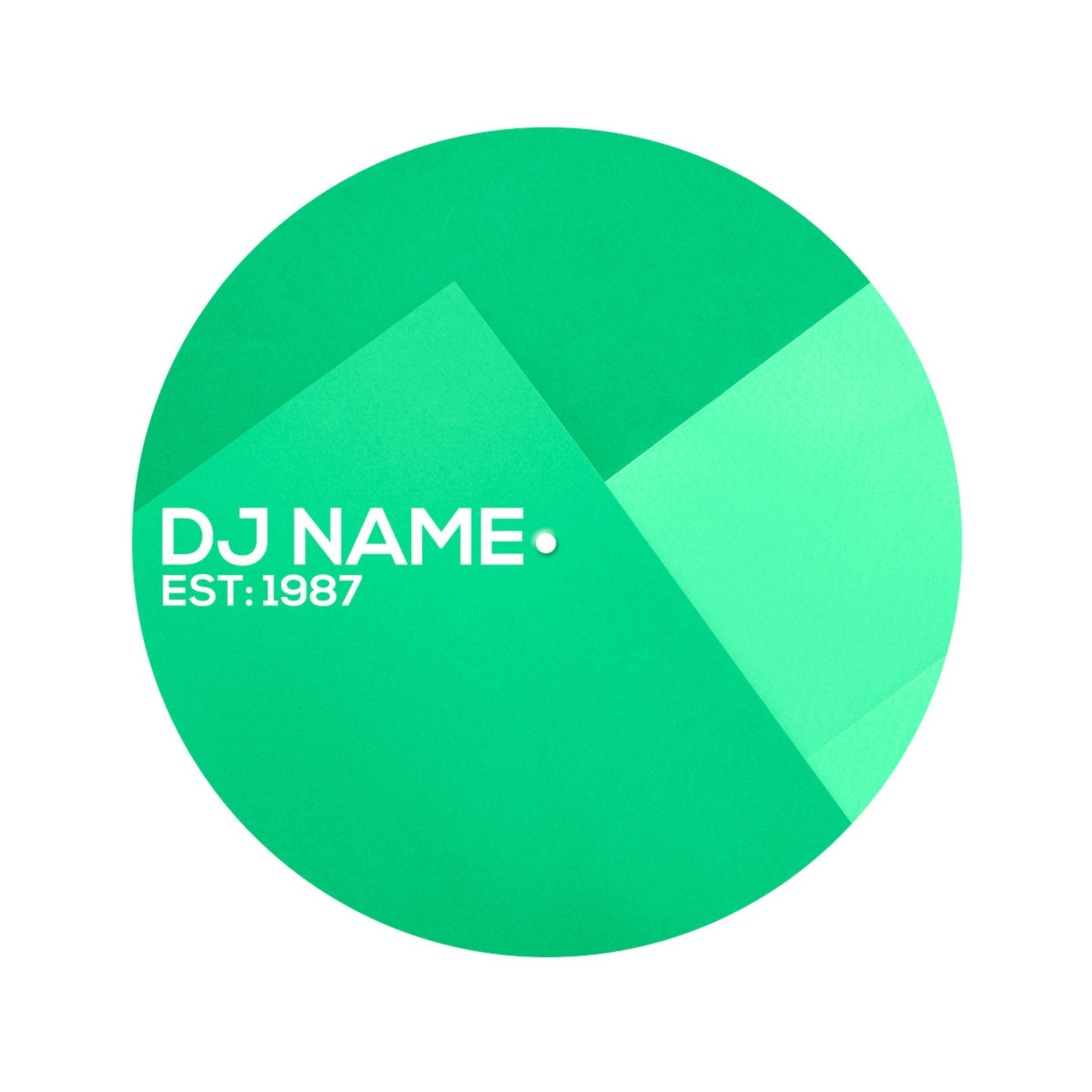 Personalized Green Multi DJ Slipmats / Turntable Slip Mats - Etsy