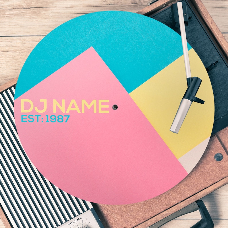 Personalized Multicolored DJ Slipmats / Turntable Slip Mats - Etsy