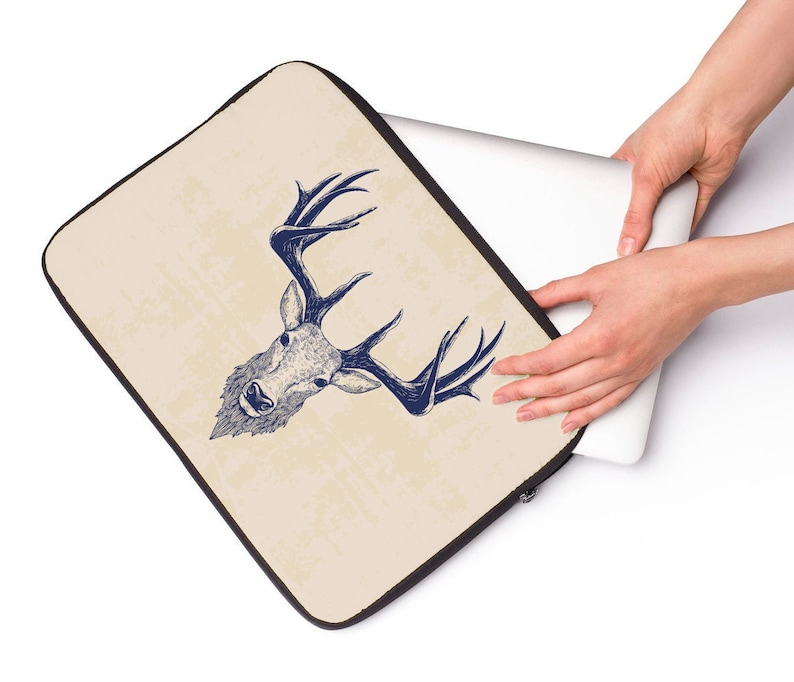 Deer Stag Head Antlers Laptop Sleeve Laptop Case Laptop - Etsy