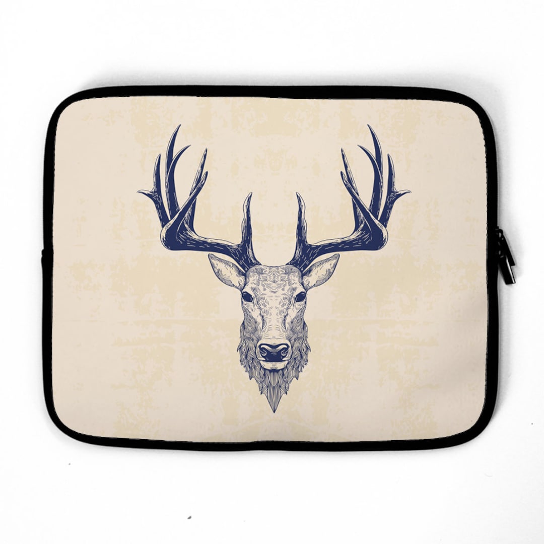 Deer Stag Head Antlers Laptop Sleeve, Laptop Case, Laptop Sleeve ...