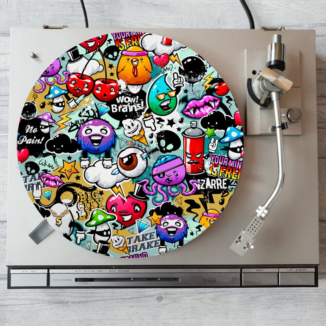 Hip Hop Graffiti DJ Slipmats / Turntable Slip Mats - Technics - Stanton ...