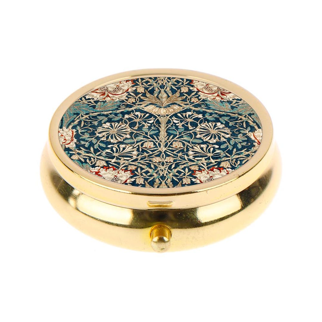 Pill Box HONEYSUCKLE Art Nouveau Pill Container Pocket Medicine Pill ...