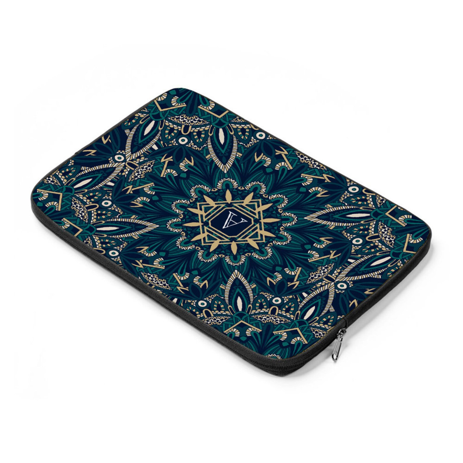 Dark Mandala Monogram Personalized Laptop Sleeve Mustard - Etsy