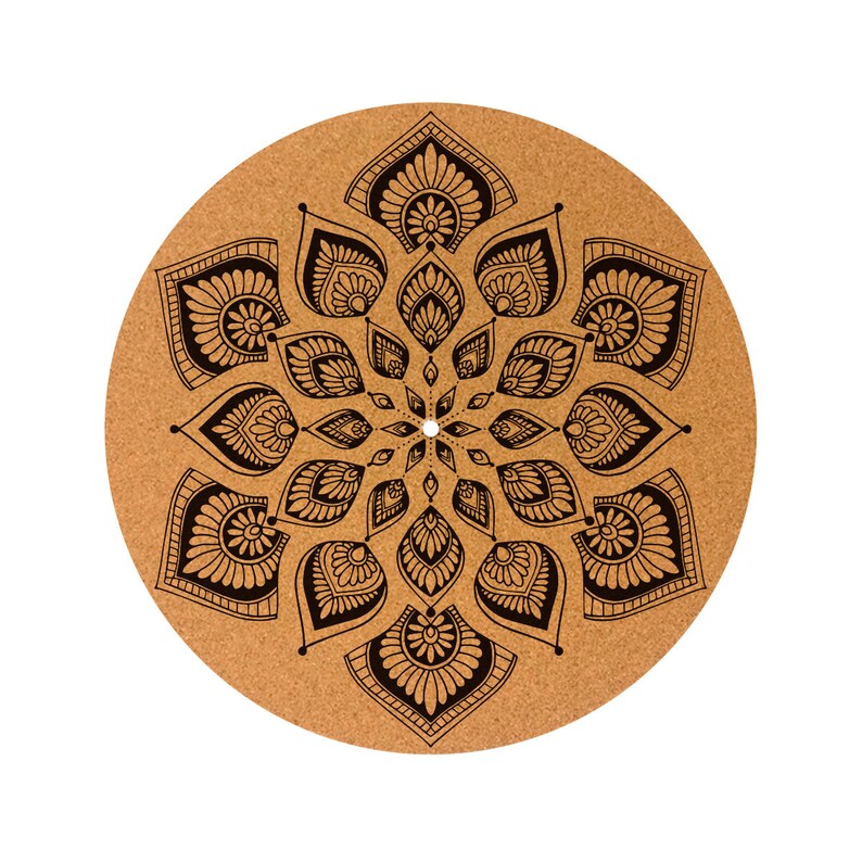 Scatter Mandala Turntable Slipmat - Cork Turntable Mat - DJ Slip Mat - Etsy