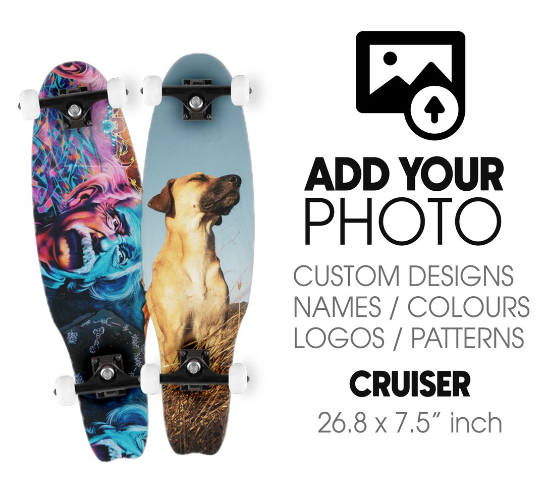 Custom Printed Cruiser Skateboard Deck - 26" X 7.5" - Etsy