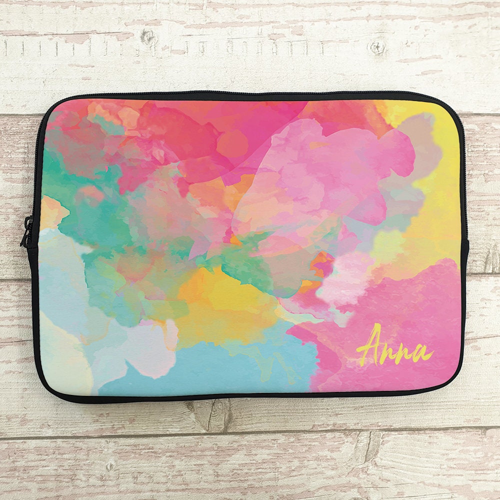 Personalized Abstract Watercolor Laptop Sleeve Laptop Case | Etsy