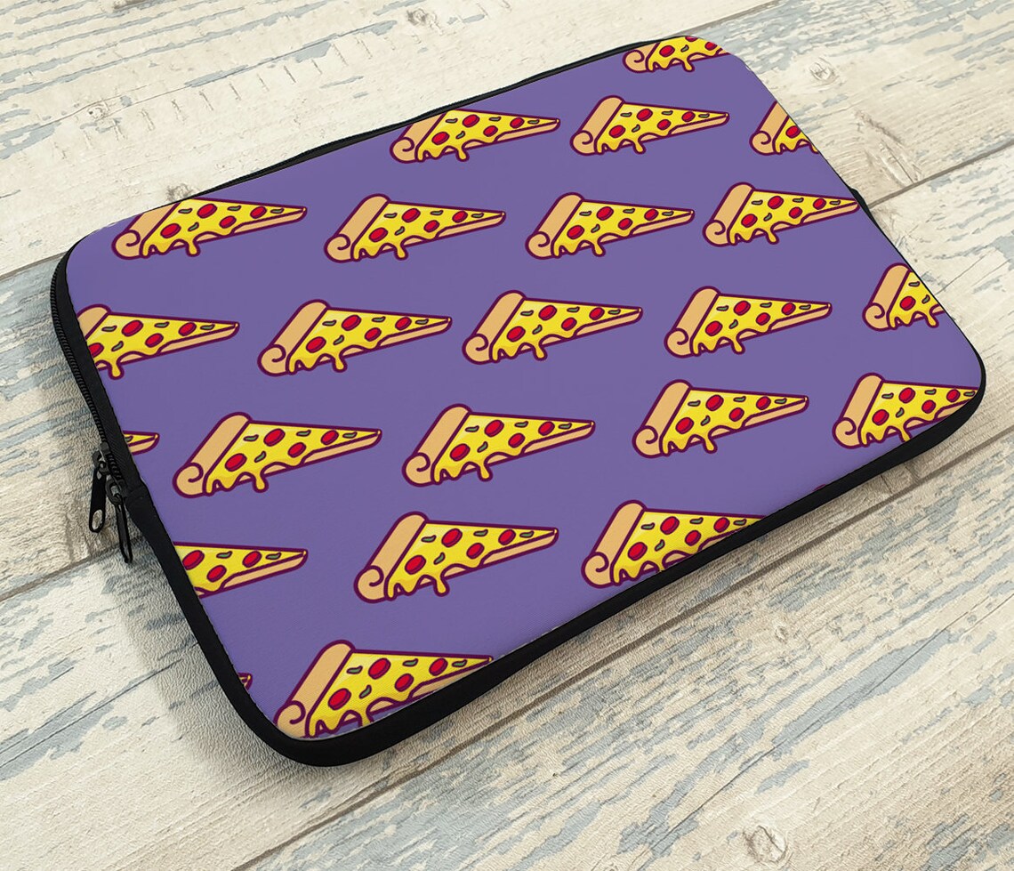 Cartoon Pizza Laptop Sleeve Purple Laptop Case Laptop - Etsy