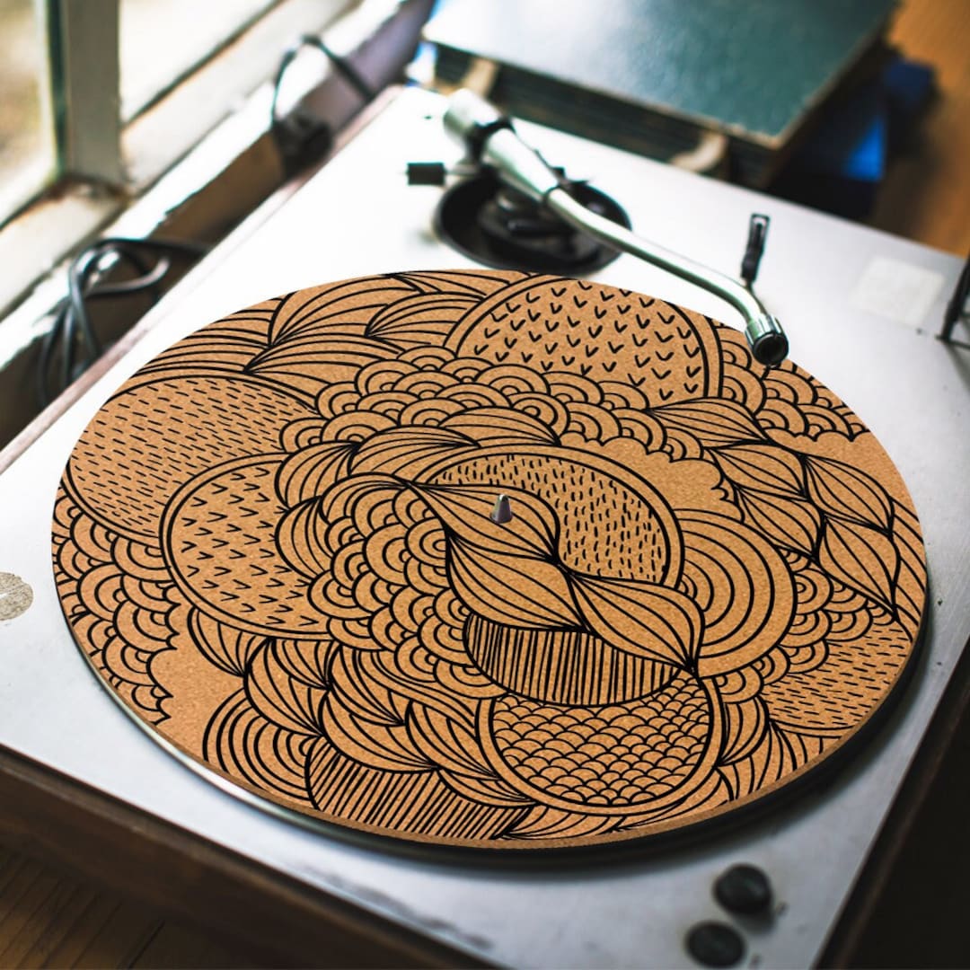 Pattern Turntable Slipmat - Cork Turntable Mat - DJ Slip Mat - Etsy