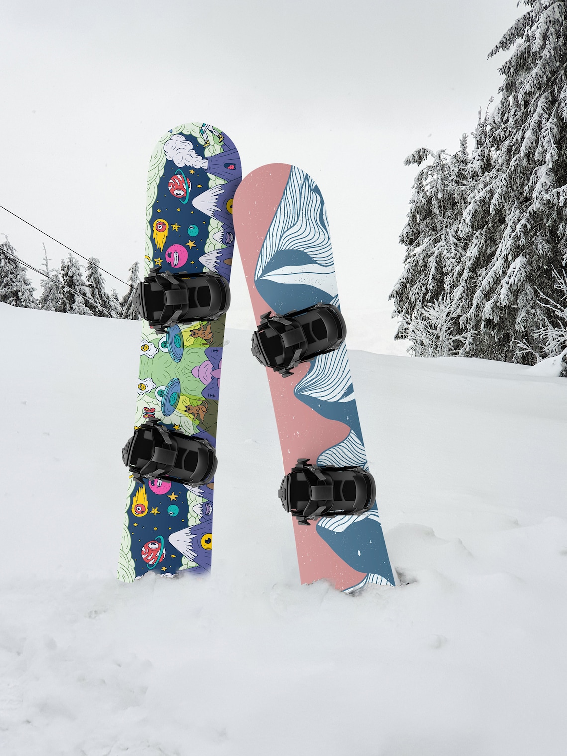 Custom Printed Snowboard Wrap Board Skin, Decal, Personalised, Kit - Etsy