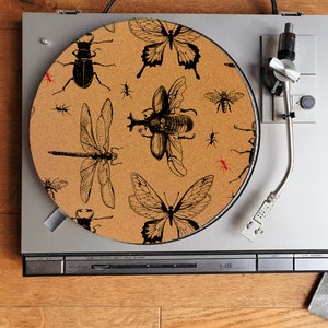 Turntable Slipmat - Insects Cork Turntable Mat - DJ Slip Mat - Etsy