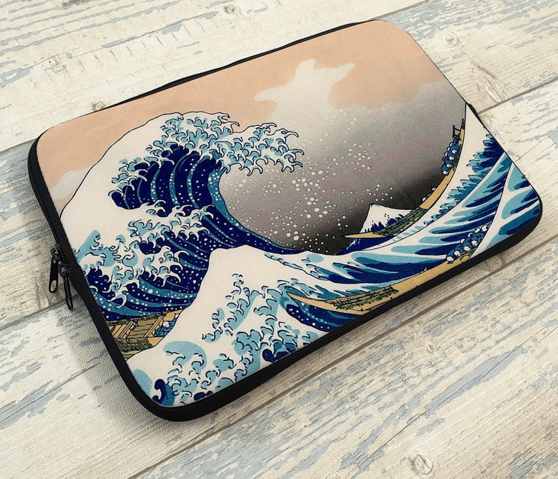 The Great Wave Laptop Sleeve laptop case Japanese device | Etsy