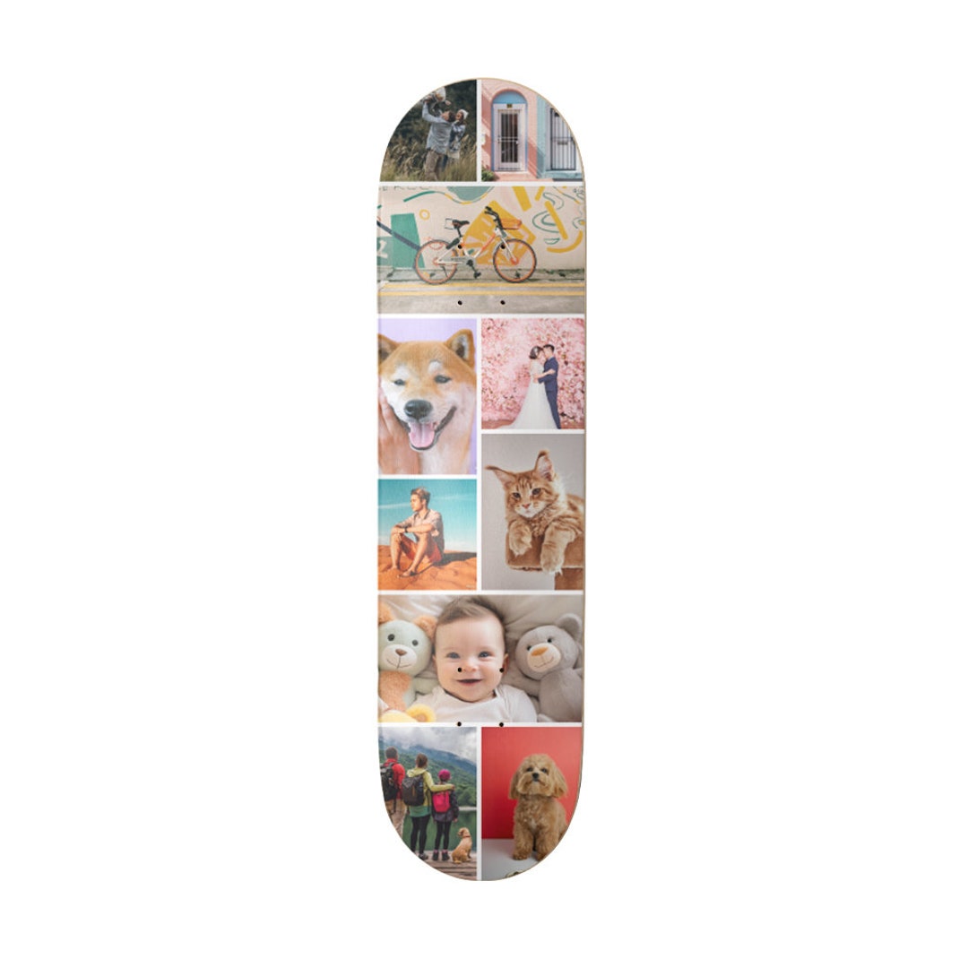 Personalised Collage Skateboard Deck - Add Your Own Images - Fully ...