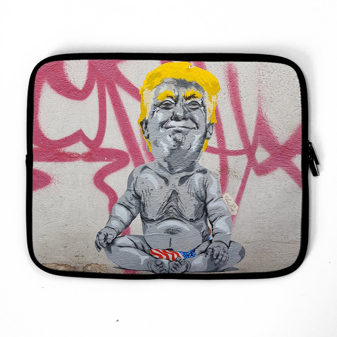 Baby Trump Laptop Sleeve, Laptop Case, Monochrome Print, Laptop Sleeve ...