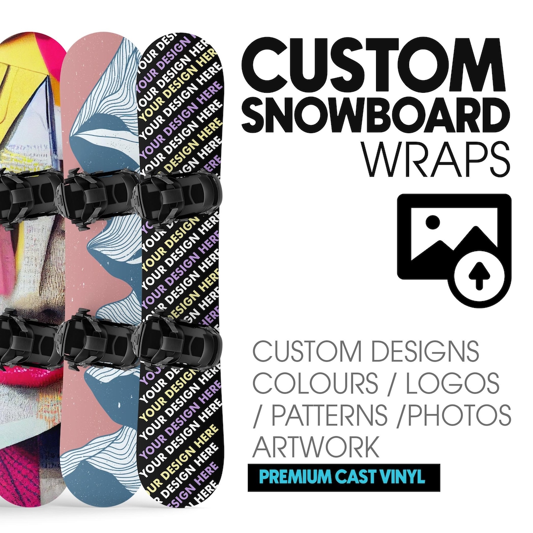 Custom Printed Snowboard Wrap Board Skin, Decal, Personalised, Kit - Etsy