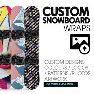 Custom Printed Snowboard Wrap Board Skin, Decal, Personalised, Kit - Etsy