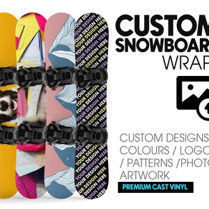 Custom Printed Snowboard Wrap Board Skin, Decal, Personalised, Kit - Etsy