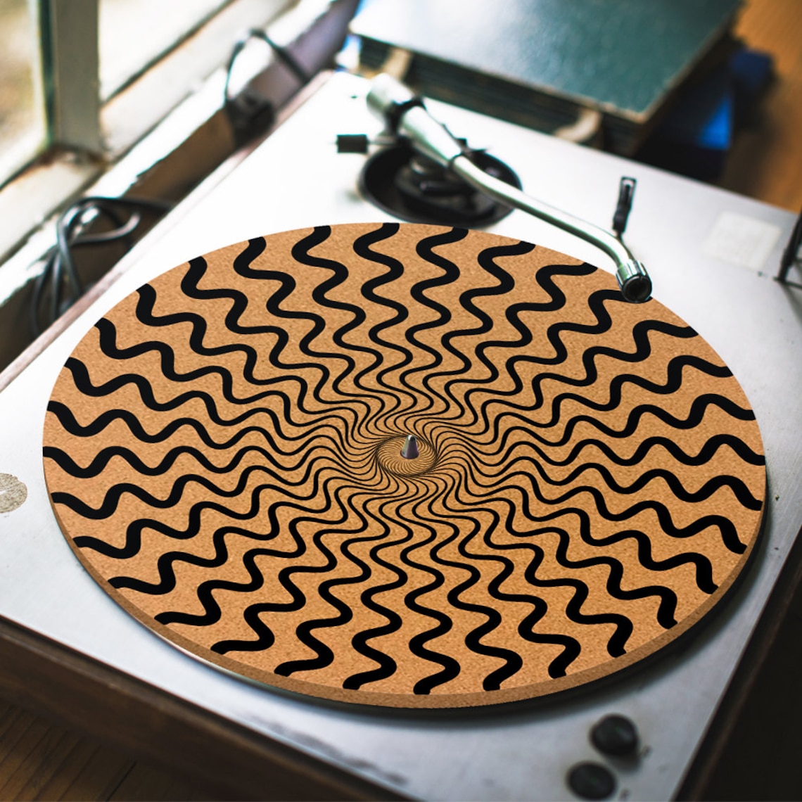 WAVY Turntable Slipmat Cork Turntable Mat DJ Slip Mat | Etsy