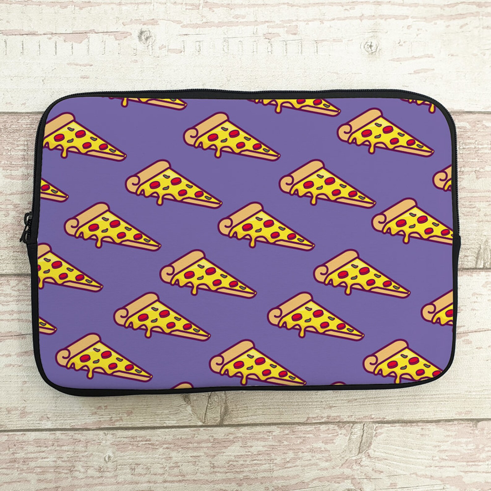 Cartoon Pizza Laptop Sleeve Purple Laptop Case Laptop - Etsy