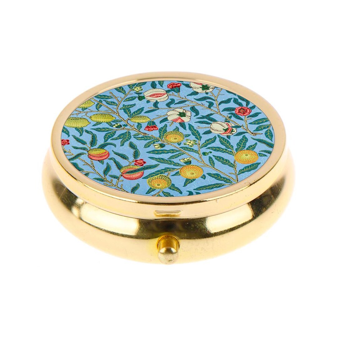 Pill Box FRUIT Art Nouveau Pill Container Pocket Medicine Pill Box ...