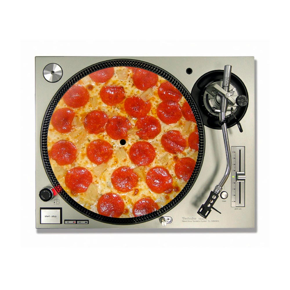 Pepperoni Pizza DJ Slipmats / Turntable Slip Mats X 2
