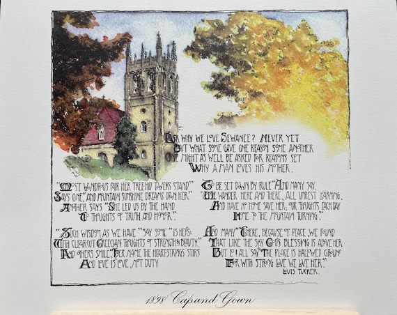 1898 Sewanee Poem Print | Etsy