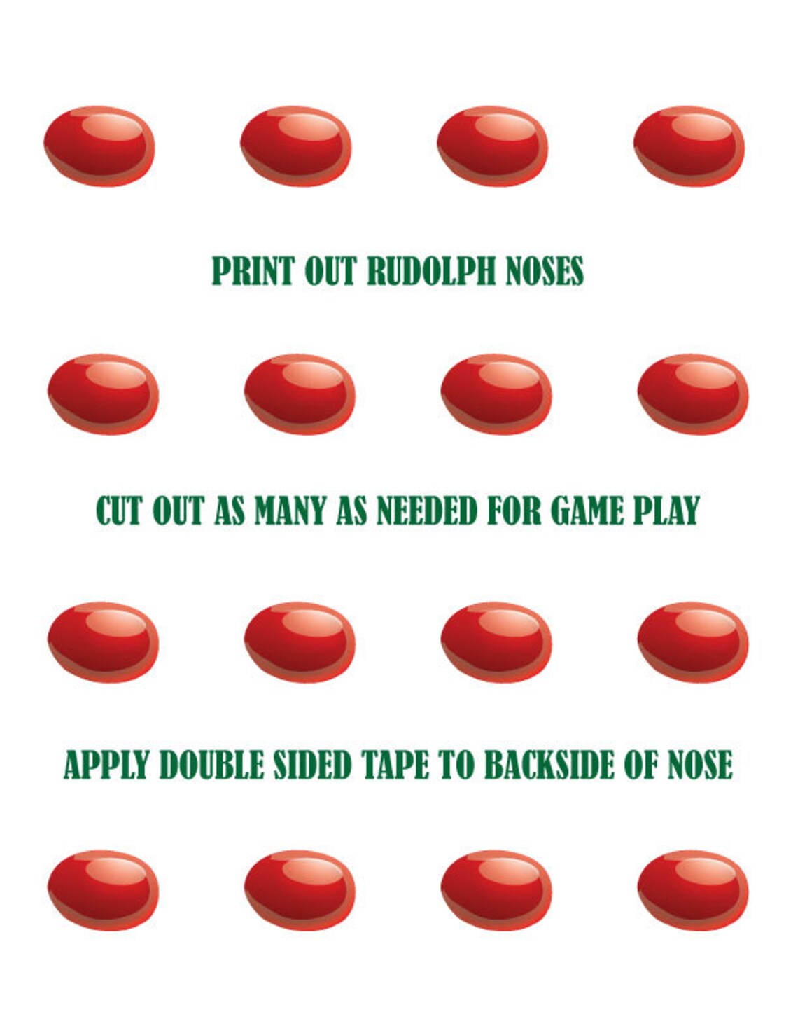 Pin the Nose on Rudolph Party Game - Etsy