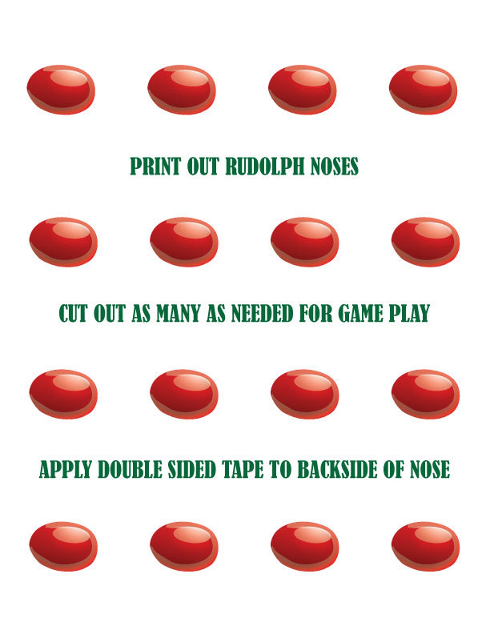 Pin the Nose on Rudolph Party Game - Etsy
