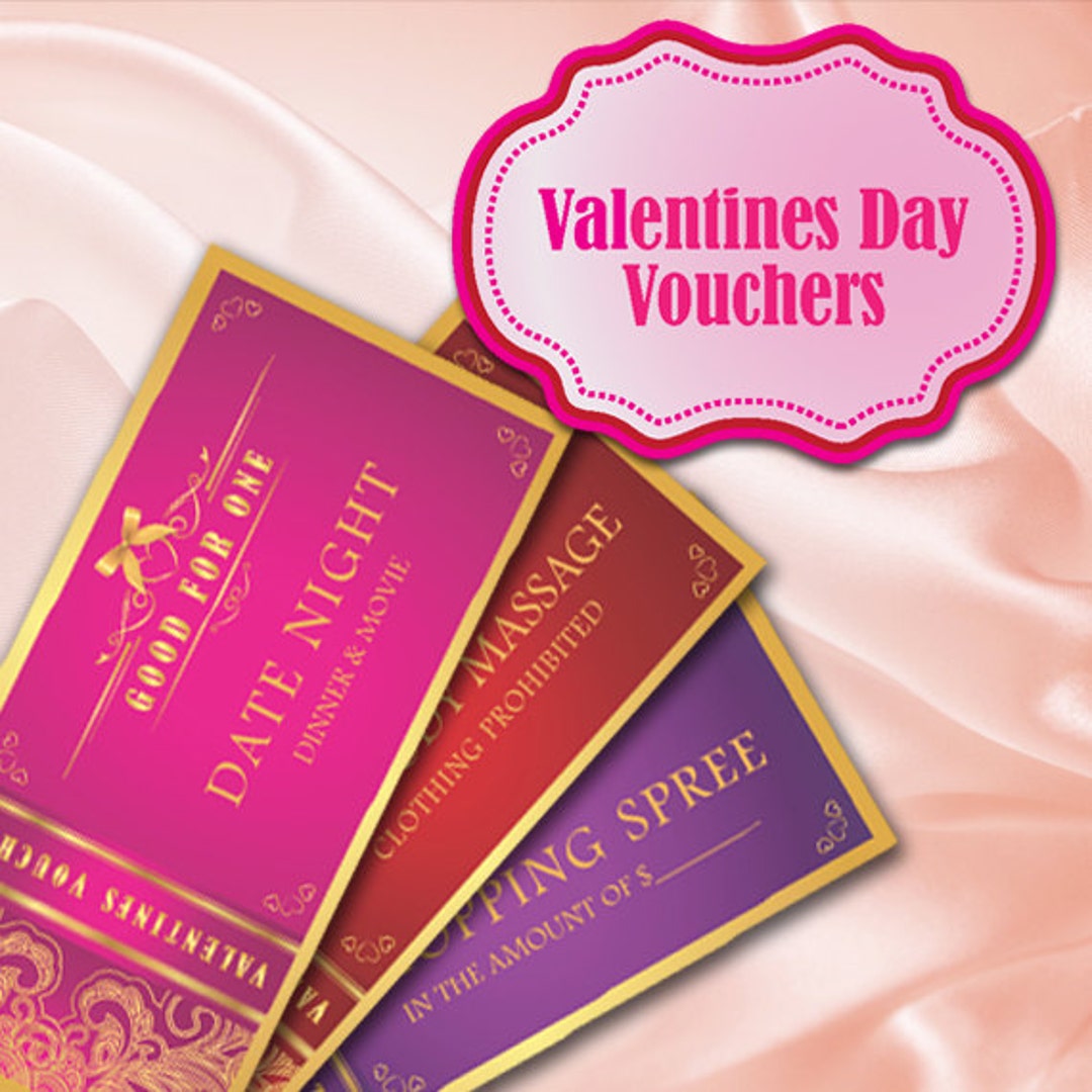Valentines Day Coupons / Vouchers - Etsy