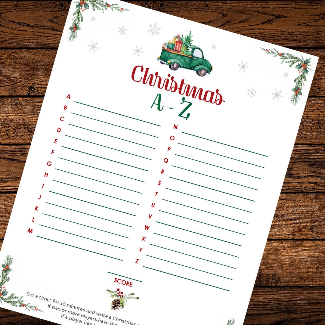 Christmas A to Z (DOWNLOAD & PRINT) - Etsy