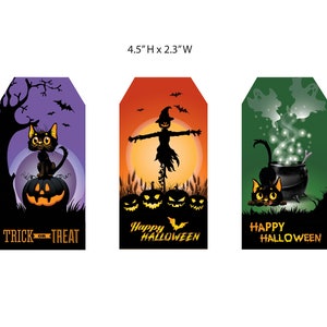 Halloween Tags, Halloween Labels, Digital Download, Printable Labels ...