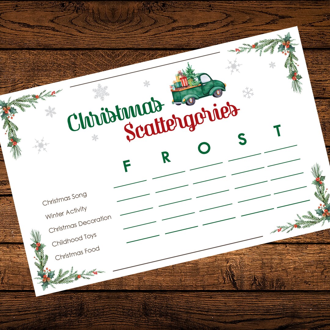 Christmas Scattergories (DOWNLOAD & PRINT) - Etsy