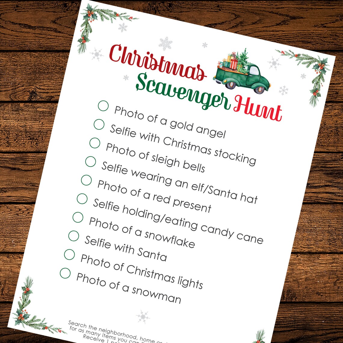 NEW Christmas Scavenger Hunt With Customizable Option (DOWNLOAD & PRINT ...