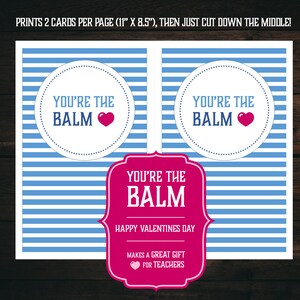 You're the Balm Valentines Day Printable Gift Card - Etsy