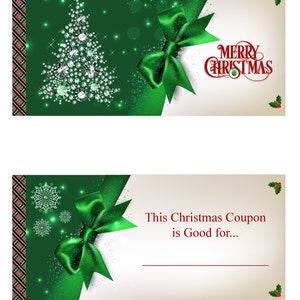 Christmas Coupon / Christmas Voucher - Etsy