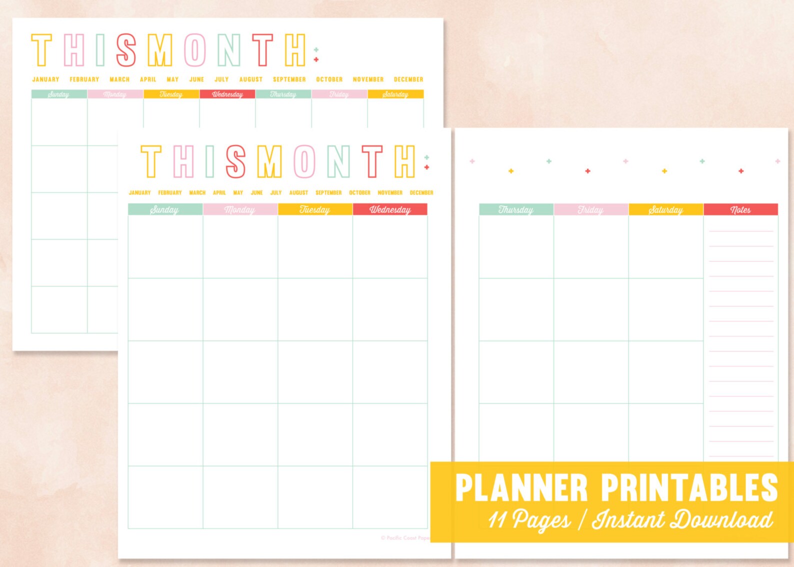 Planner Worksheets + Blank + Instant Download + DIY Printables ...