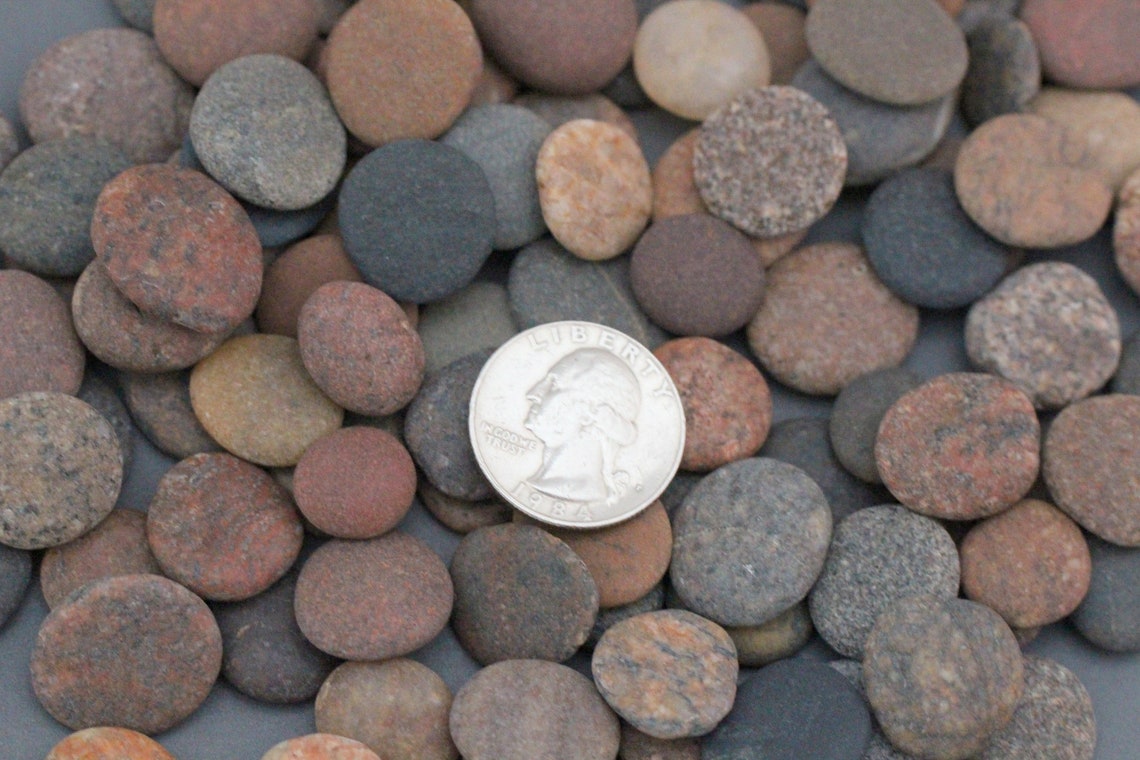 Round Beach Stones Tiny 100 Pcs - Etsy
