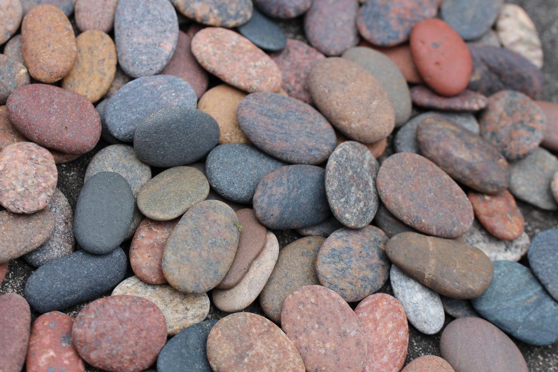 Oval Shaped Beach Rocks Sea Stones Oval Pebbles Bulk 100 Pcs - Etsy