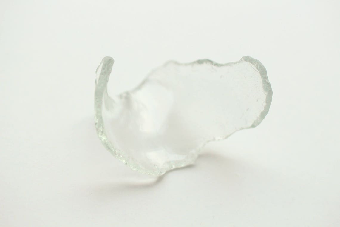 Transparent Sea Glass Piece Beach Glass Collectible | Etsy