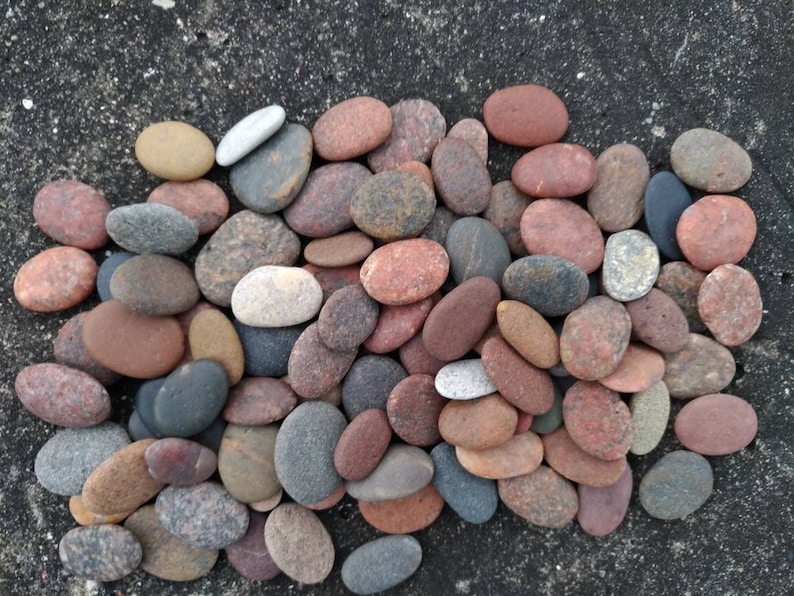 Oblong Tiny Beach Stones 100 Pcs - Etsy