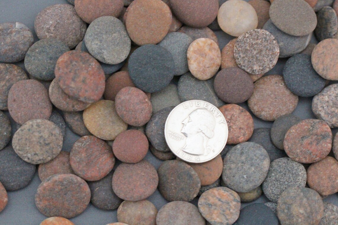 Round Beach Stones Tiny 100 Pcs | Etsy